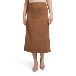 Maxirock Betty Barclay "Damen unifarben", Damen, Gr. 36, braun (classic nougat), Obermaterial: 92% Polyester, 8% Elasthan, ausgestellt lang, R&ouml;cke Maxirock