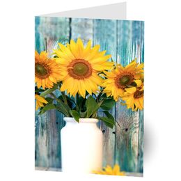 Gru&szlig;karte Neutral "Sonnenblumen"