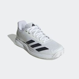 Tennisschuh adidas Performance "COURTFLASH SPEED 2", Herren, Gr. 42,5, schwarz-wei&szlig; (cloud wei&szlig;, cloud wei&szlig;, core schwarz), Synthetik, Textil, Schuhe, f&uuml;r Hartcourt, All-Court