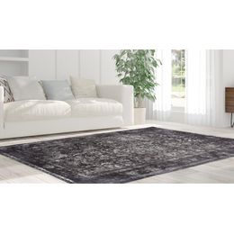 Teppich Arte Espina "Vintage 8404" Gr. 3, grau, B:140cm H:9mm L:200cm, Polyester, Teppiche, Teppich, Wohnzimmer