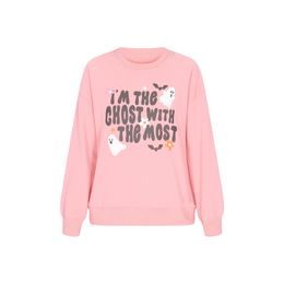 MIMO Sweatshirt 'Back To School' Damen Gr&ouml;&szlig;e XL dunkelgrau / ros&eacute; / wei&szlig;