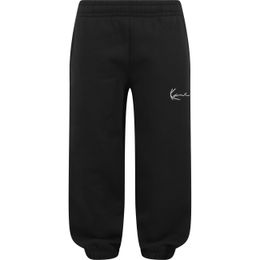 Jogginghose Karl Kani "Karl Kani Small Signature Essential Sweatpants Junior", M&auml;dchen, Gr. 110/116, Normalgr&ouml;&szlig;en, schwarz, 70% Baumwolle, 30% Polyester, normal, Hosen Jogginghose