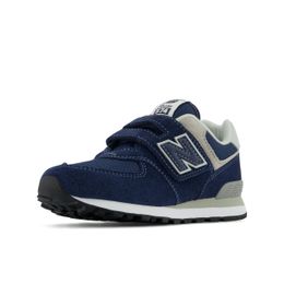 Sneaker New Balance "574", Damen, Gr. 33, blau (navy), Leder, Textil, Schuhe Sneaker, mit Klettverschluss
