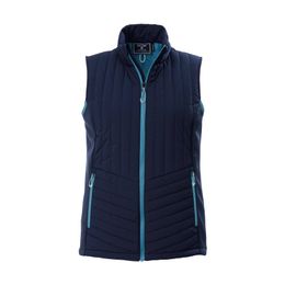 Funktionsweste Killtec "KOS 70 WMN VST", Damen, Gr. 42, nachtblau, Obermaterial: 100% Polyester;Obermaterial 2: 90% Polyester, 10% Elasthan;Futter: 100% Polyester;F&uuml;llung: 100% Polyester, Westen Funktionsweste, Hybridweste, wasserabweisend, leicht gef&uuml;ttert