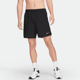 Laufshorts Nike "DRI-FIT CHALLENGER MENS 7" BRIEF-LI", Herren, Gr. XL, N-Gr, schwarz (schwarz, schwarz, schwarz, reflective silv), Obermaterial: 100% Polyester. Futter: 92% Polyester, 8% Elasthan, Hosen
