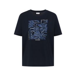 Cecil T-Shirt Damen Gr&ouml;&szlig;e S nachtblau / grau / smaragd