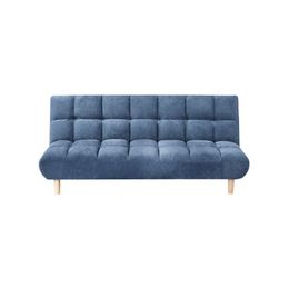 Beliani Schlafsofa RISOR in Blau/Braun - (W) 190 x (H) 83 x (L) 90 cm | Gr.: onesize