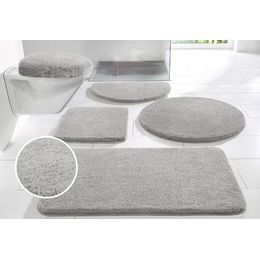 Badematte OTTO HOME "Merida, Badvorleger, Badezimmer Teppich" Gr. 7, grau (hellgrau), H:32mm, Kunstfaser, Badematten, Badematte, Badteppich, Uni Farben, rechteckig, rund & als 2-tlg. Set erh&auml;ltlich