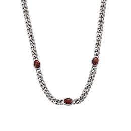 NAEMI Women Necklace in Silver Red | Gr.: onesize