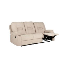 Beliani 3-Sitzer Sofa BERGEN in Beige/Schwarz - (W) 204 x (H) 101 x (L) 73 cm | Gr.: onesize