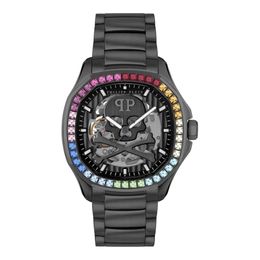 Philipp Plein Automatikuhr $keleton $pectre in schwarz | Gr.: onesize