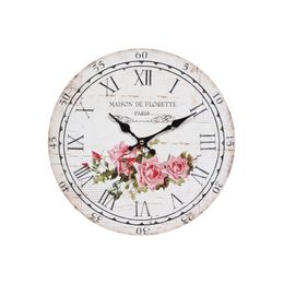 AMBIENTE HAUS Wanduhr - Rose - 28 cm | Gr.: onesize