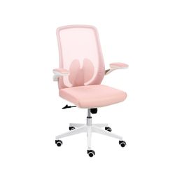 Beliani B&uuml;rostuhl OVERLORD in Rosa/Wei&szlig; - (W) 49 x (H) 100 x (L) 63 cm | Gr.: onesize