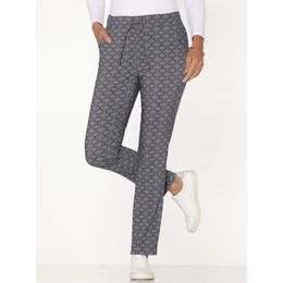 Webhose Classic Basics, Damen, Gr. 38, Normalgr&ouml;&szlig;en, grau (anthrazit, graphit, bedruckt), 85% Polyester, 12% Viskose, 3% Elasthan, bedruckt, gemustert, mehrfarbig, Hosen