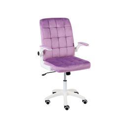 Beliani B&uuml;rostuhl DANDY in Violett/Wei&szlig; - (W) 58 x (H) 95 x (L) 58 cm | Gr.: onesize