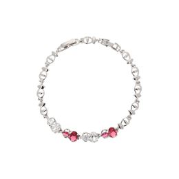 NAEMI Women Bracelet in Silver White Pink | Gr.: onesize