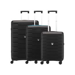 Roncato Skyline 2.0 Neon - 4-Rollen-Trolley-Set 3tlg. (grau) in schwarz | Gr.: onesize