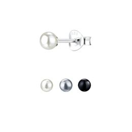 Alexander York Schmuckset OHRSTECKER PEARL CLASSIC in 925 Sterling Silber, 3-tlg. | Gr.: onesize