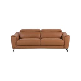 Beliani 3-Sitzer Sofa NARWIK in Braun - (W) 203 x (H) 94 x (L) 103 cm | Gr.: onesize