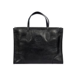 Bric'S BRIC`s Volterra Shopper Tasche S Leder 35 cm Laptopfach in black | Gr.: onesize