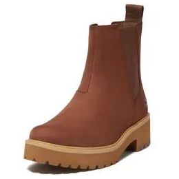 Schn&uuml;rboots Timberland "CARNABY COOL MID CHELSEA BOOT", Damen, Gr. 40, medium braun nubuck, Leder, Schuhe Schn&uuml;rboots, Stiefelette, Winterschuhe, Ankle Boots