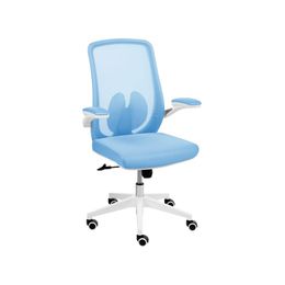 Beliani B&uuml;rostuhl OVERLORD in Blau/Wei&szlig; - (W) 49 x (H) 100 x (L) 63 cm | Gr.: onesize