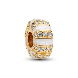 Pandora Clip-Charm Steine und Emaille Goldfarben | Gr.: onesize