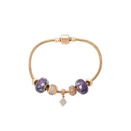 NAEMI Women Bracelet in Rose Gold Violet | Gr.: onesize