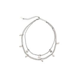 NAEMI Women Anklet in Silver White | Gr.: onesize