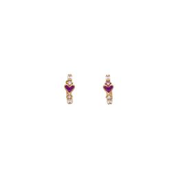 NAEMI Women Earrings in Rose Gold Violet | Gr.: onesize