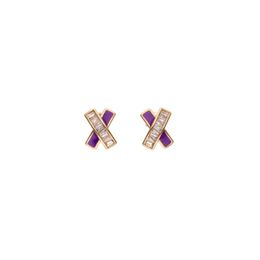 NAEMI Women Earrings in Rose Gold Purple | Gr.: onesize