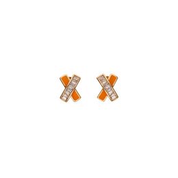 NAEMI Women Earrings in Rose Gold Orange | Gr.: onesize