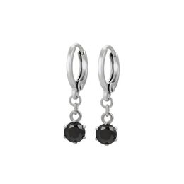 NAEMI Women Earrings in Silver Black | Gr.: onesize