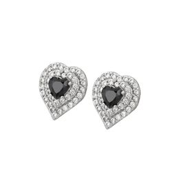 NAEMI Women Earrings in Silver Black | Gr.: onesize