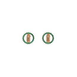 NAEMI Women Earrings in Rose Gold Green | Gr.: onesize
