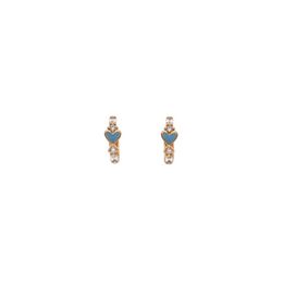 NAEMI Women Earrings in Rose Gold Turquoise | Gr.: onesize