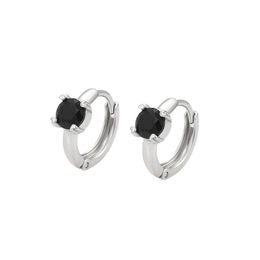NAEMI Women Earrings in Silver Black | Gr.: onesize