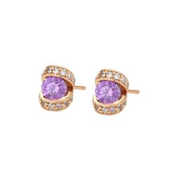 NAEMI Women Earrings in Rose Gold Violet | Gr.: onesize