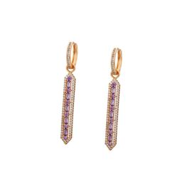 NAEMI Women Earrings in Rose Gold Violet | Gr.: onesize