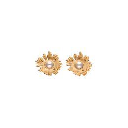 NAEMI Women Earrings in Gold White | Gr.: onesize