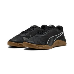 Trainingsschuh Puma "FUSE 4.0", Damen, Gr. 45, Puma schwarz, cast iron, gum, Puma wei&szlig;, Textil, Schuhe, mit Schn&uuml;rung, leicht profilierte und abriebfeste Gummilaufsohle