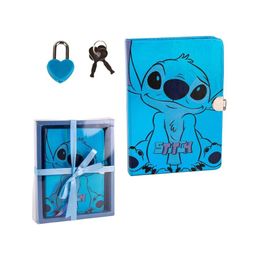 i-Total Stitch Tagebuch Farbe Blau Inklusive Schloss in Geschenkbox | Gr.: onesize