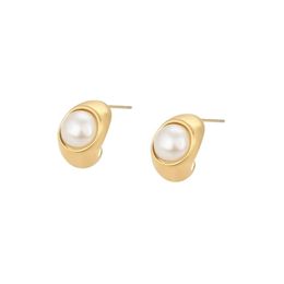 NAEMI Women Earrings in Gold White | Gr.: onesize