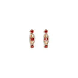 NAEMI Women Earrings in Rose Gold Red | Gr.: onesize