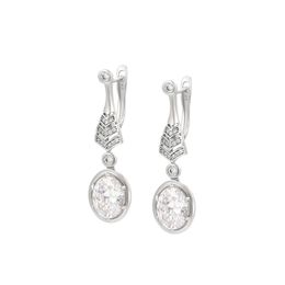 NAEMI Women Earrings in Silver White | Gr.: onesize