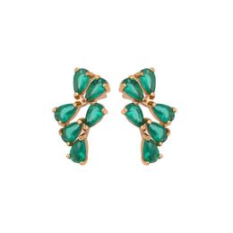 NAEMI Women Earrings in Rose Gold Green | Gr.: onesize