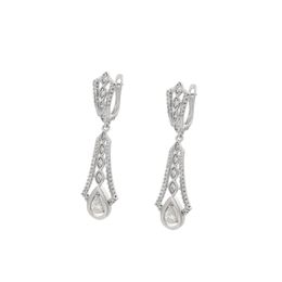 NAEMI Women Earrings in Silver White | Gr.: onesize