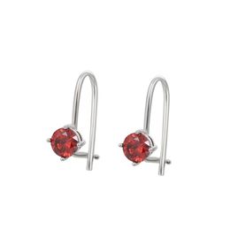 NAEMI Women Earrings in Silver Red | Gr.: onesize