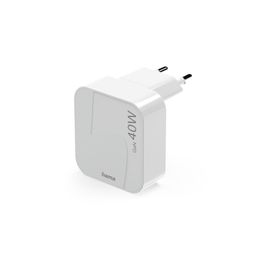 Hama GaN, 2x USB-C, faltbares Mini-Ladeger&auml;t, PD, 40 W, in Wei&szlig; | Gr.: onesize
