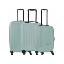 Travelite Bali - 4-Rollen Trolley Set 3tlg. (wei&szlig;/cognac) in mint | Gr.: onesize